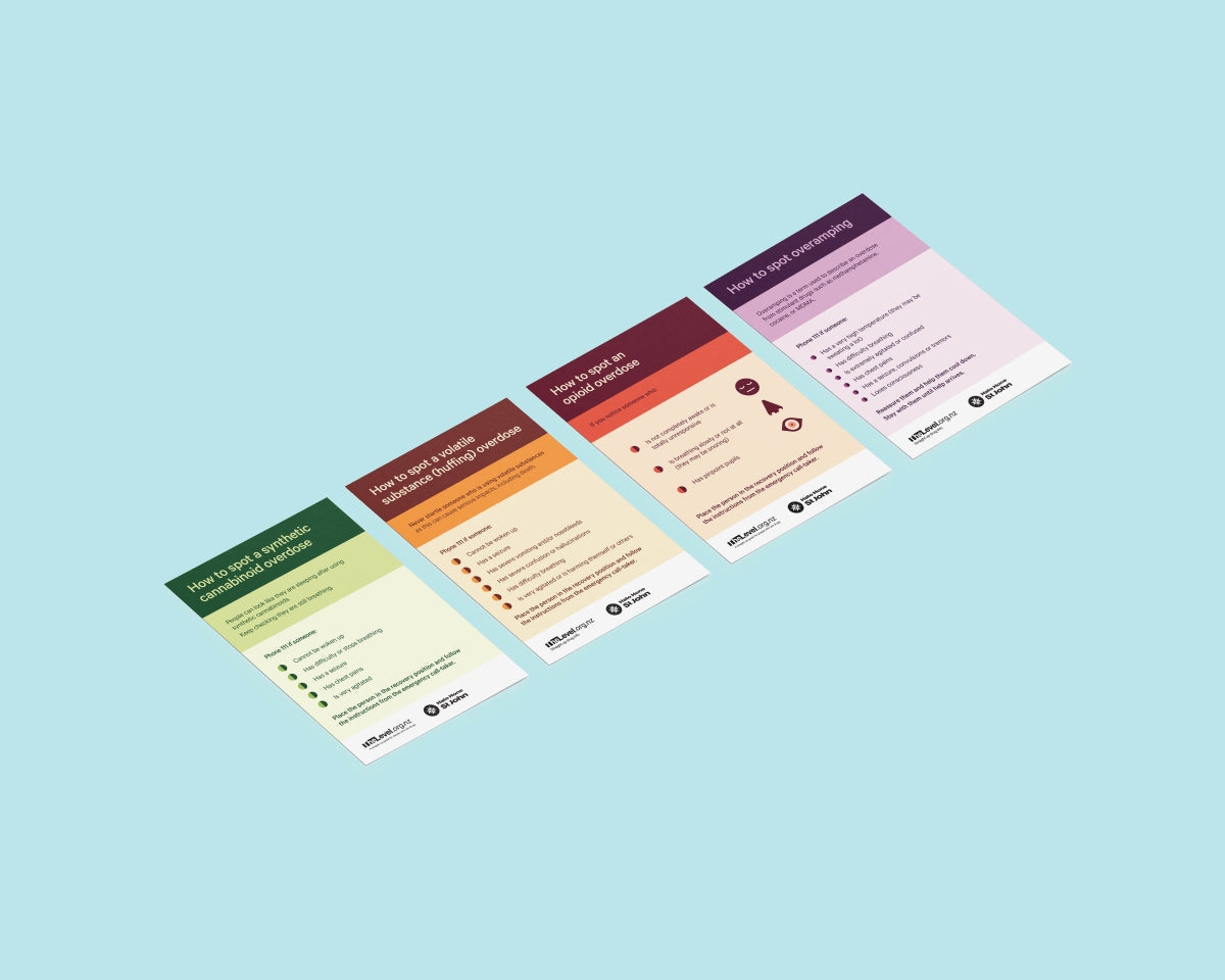 Harm response flyers – NZ Drug Foundation