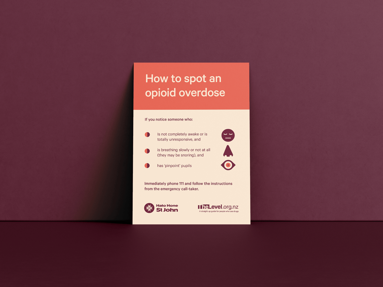 How to spot an opioid overdose - A5 flyer – NZ Drug Foundation